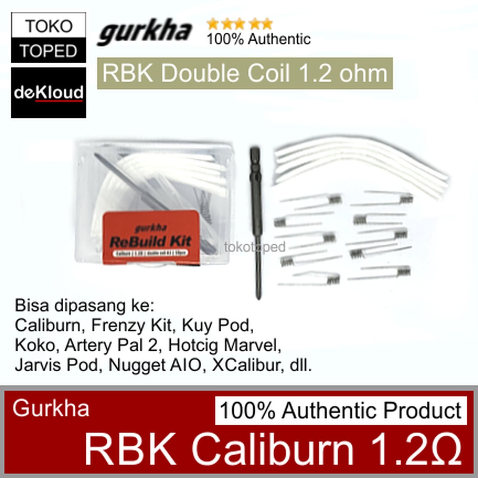 Gurkha RBK for Caliburn Double Coil 1.2 ohm | koko frenzy kuy 1,2 ...