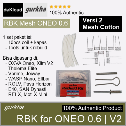 Gurkha RBK ONEO / Thelema Elite 0.6 Mesh Coil | 0,6 rebuilt kit oxva ...