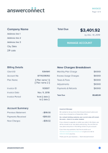 How to read your invoice - Help Center | AnswerConnect