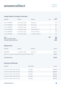 How to read your invoice - Help Center | AnswerConnect