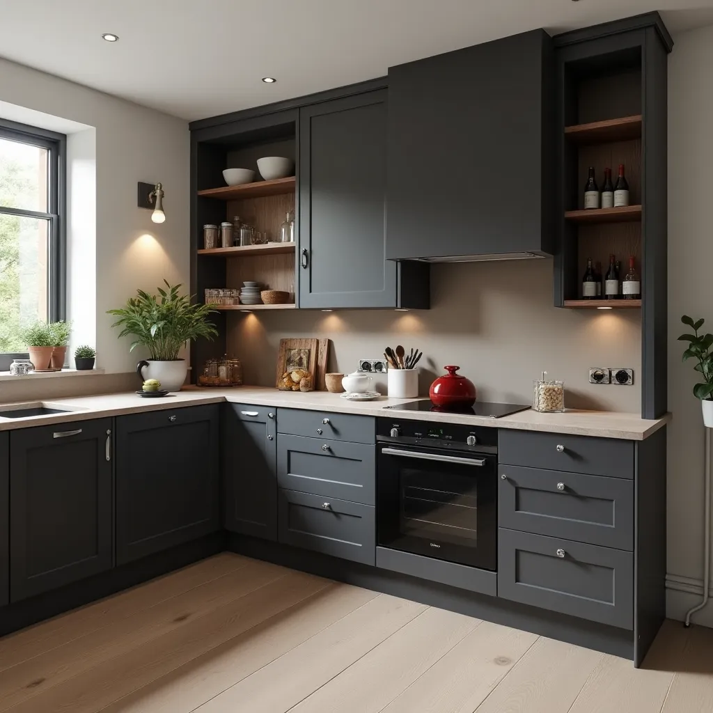 Charcoal Grey Kitchen Ideas - HomeDesignsAI