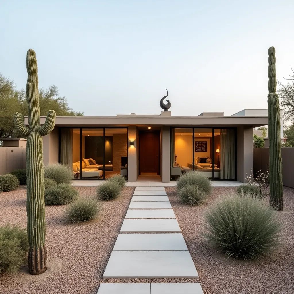 Desert House Exterior Ideas - HomeDesignsAI