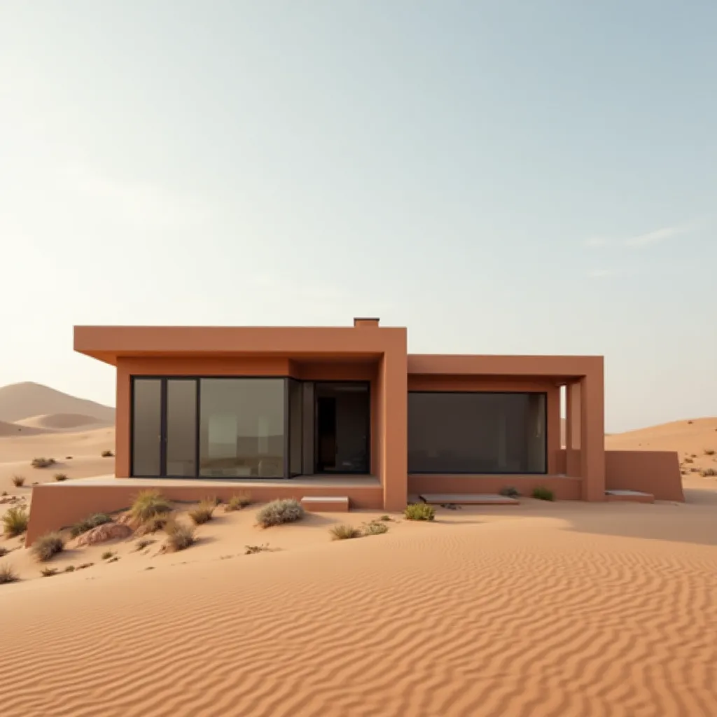 Desert House Exterior Ideas - HomeDesignsAI