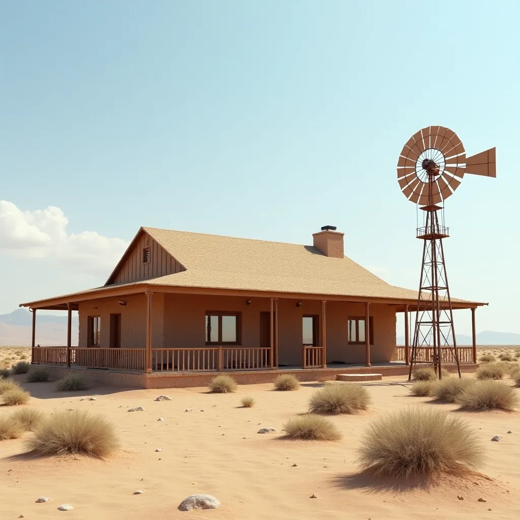 Desert House Exterior Ideas - HomeDesignsAI