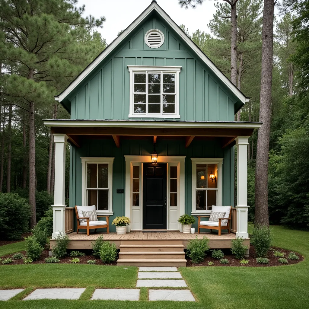Forest Green House Ideas - HomeDesignsAI