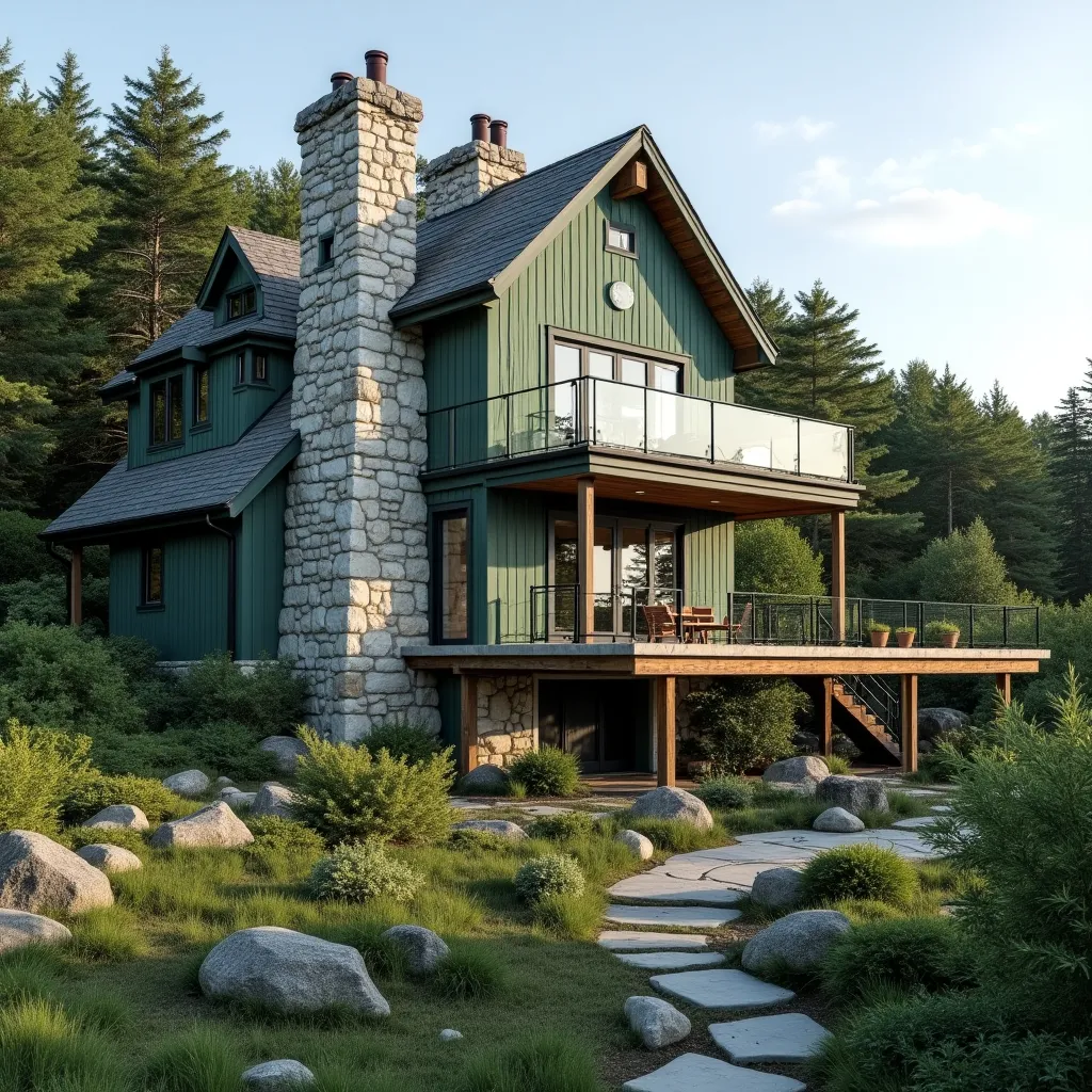 Forest Green House Ideas - HomeDesignsAI