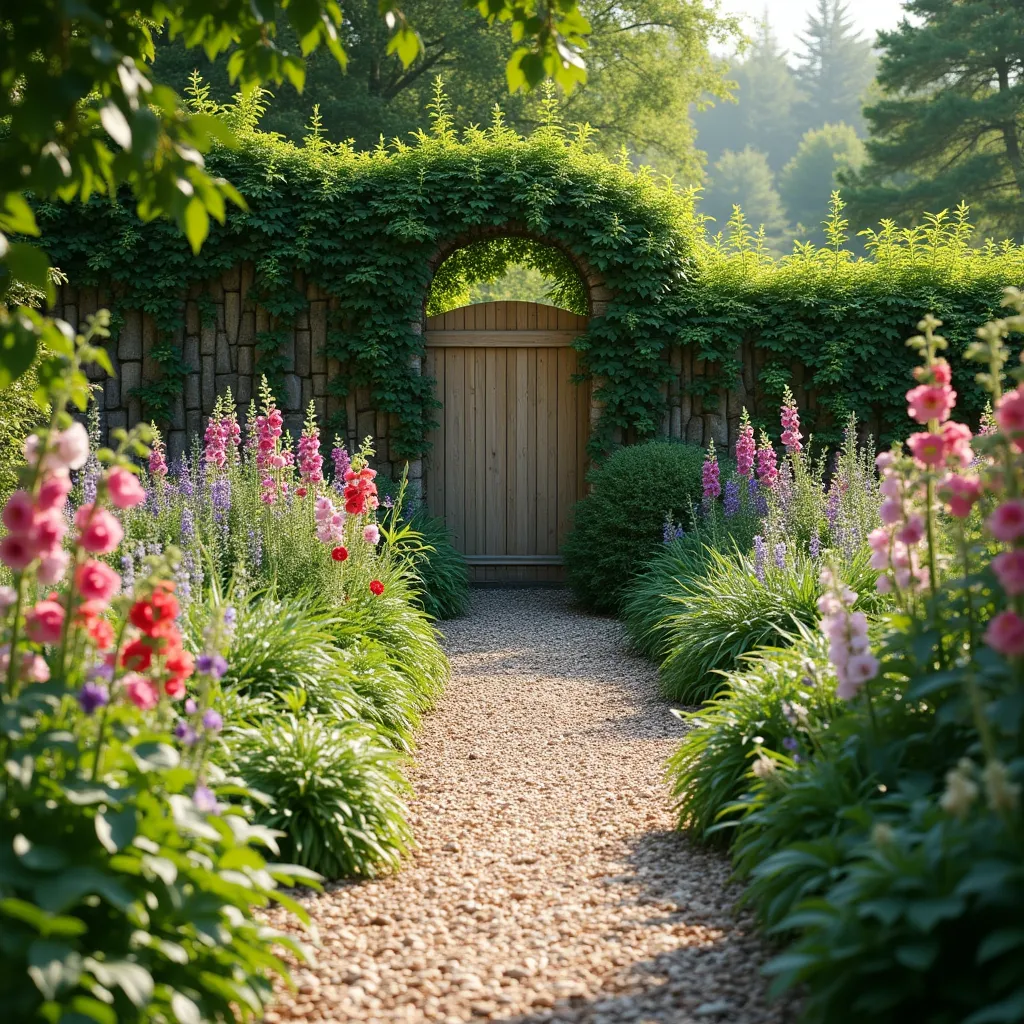 Garden Path with Mixed Materials Ideas - HomeDesignsAI