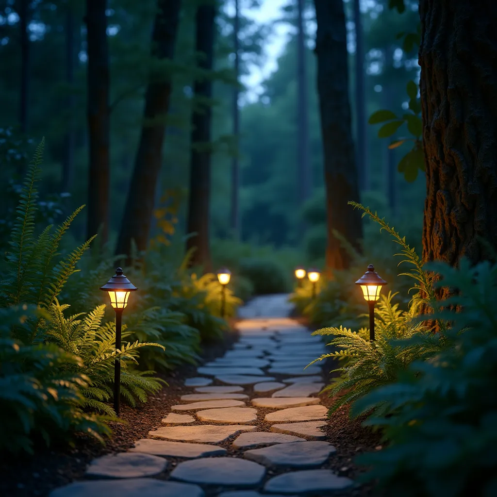 Lighting Pathways with Solar Lights Ideas - HomeDesignsAI