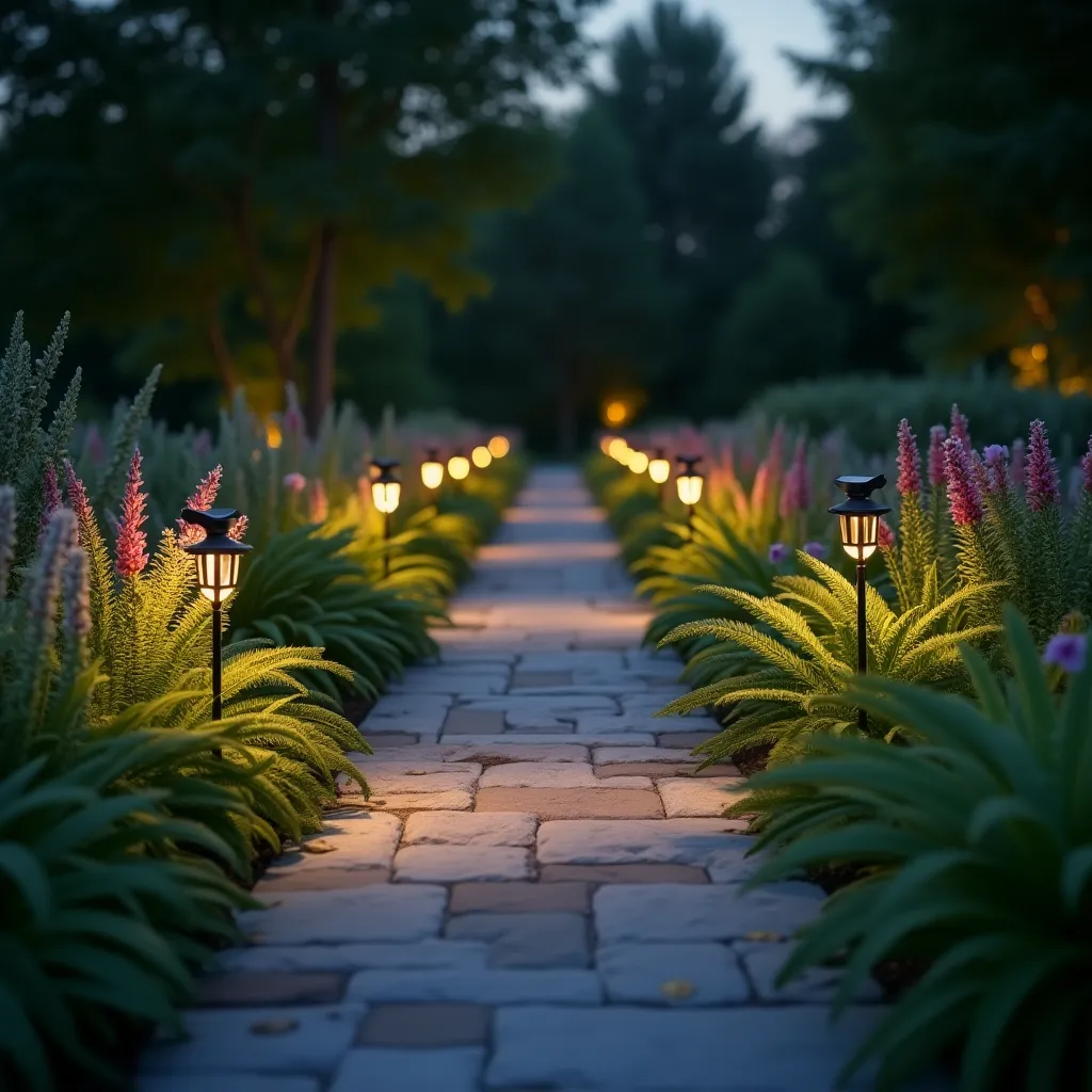 Lighting Pathways with Solar Lights Ideas - HomeDesignsAI