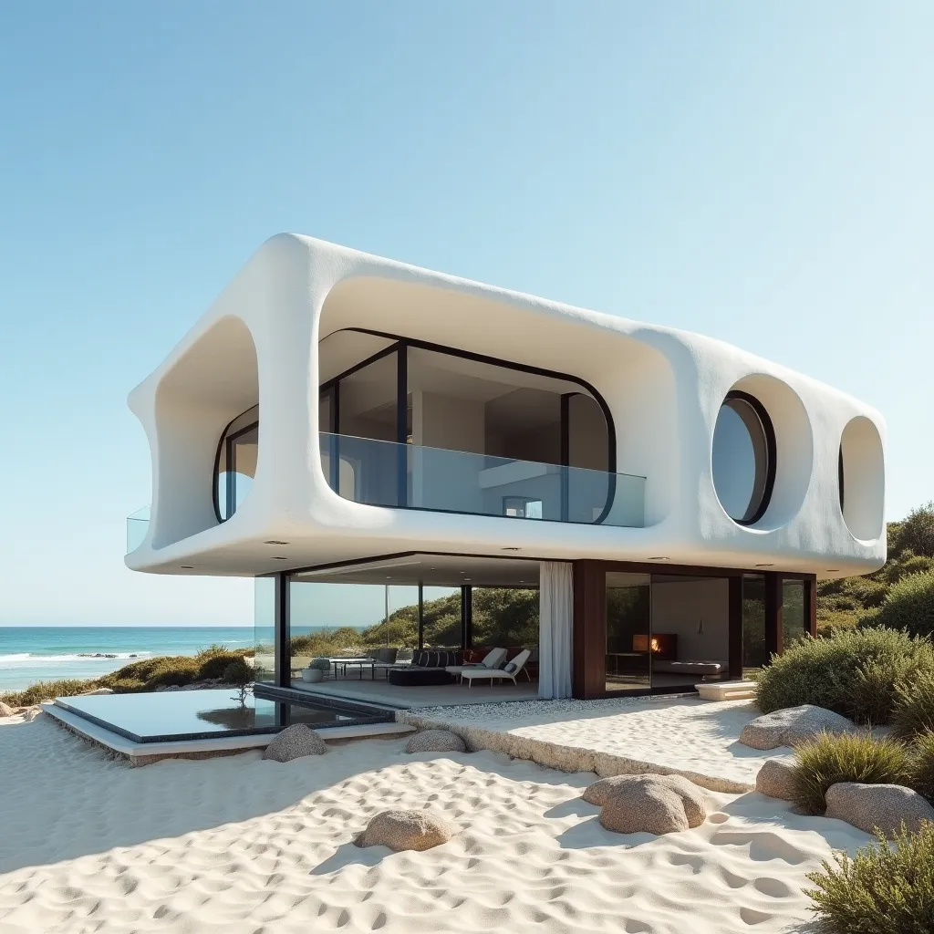 Modern Beach House Ideas - HomeDesignsAI