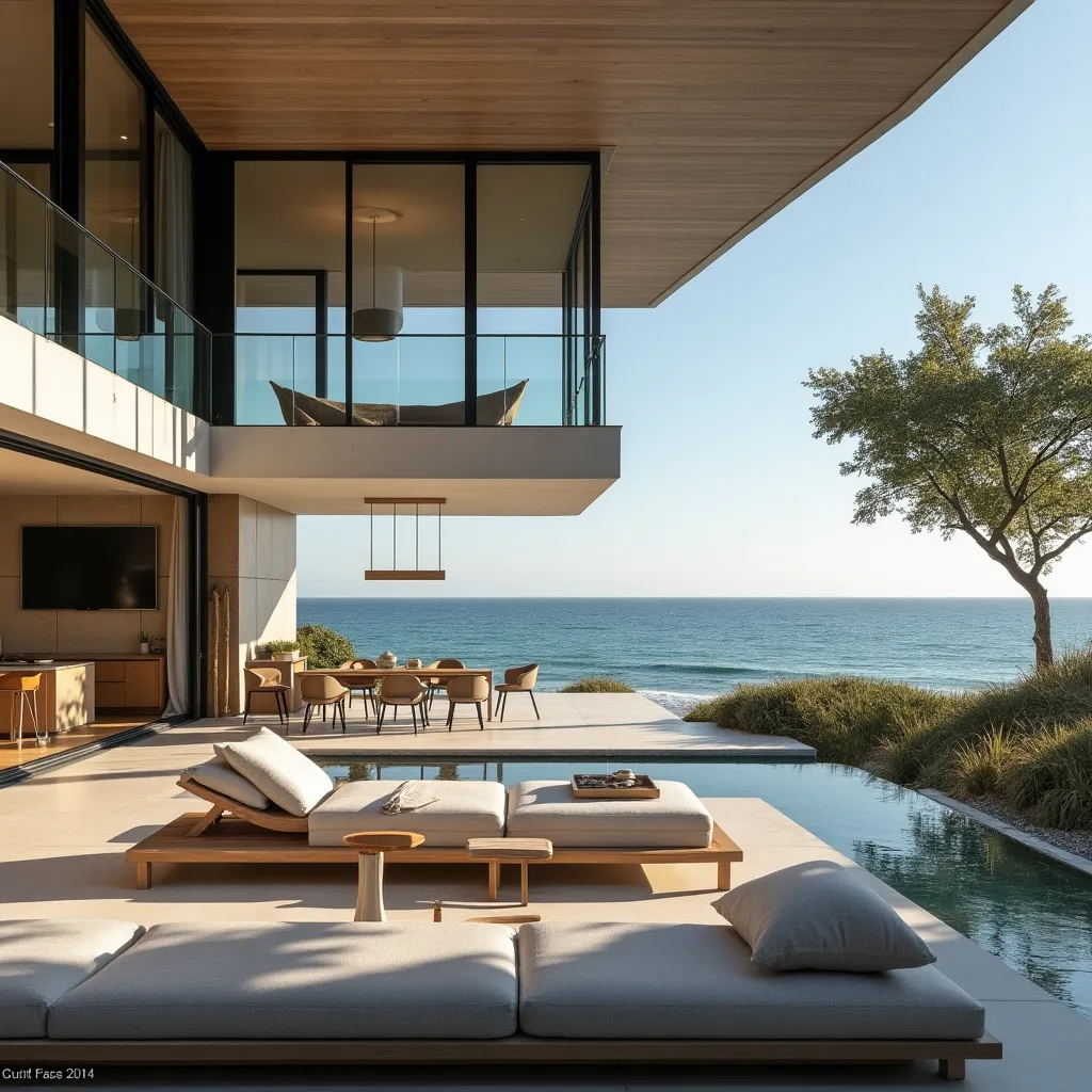 Modern Beach House Ideas - HomeDesignsAI