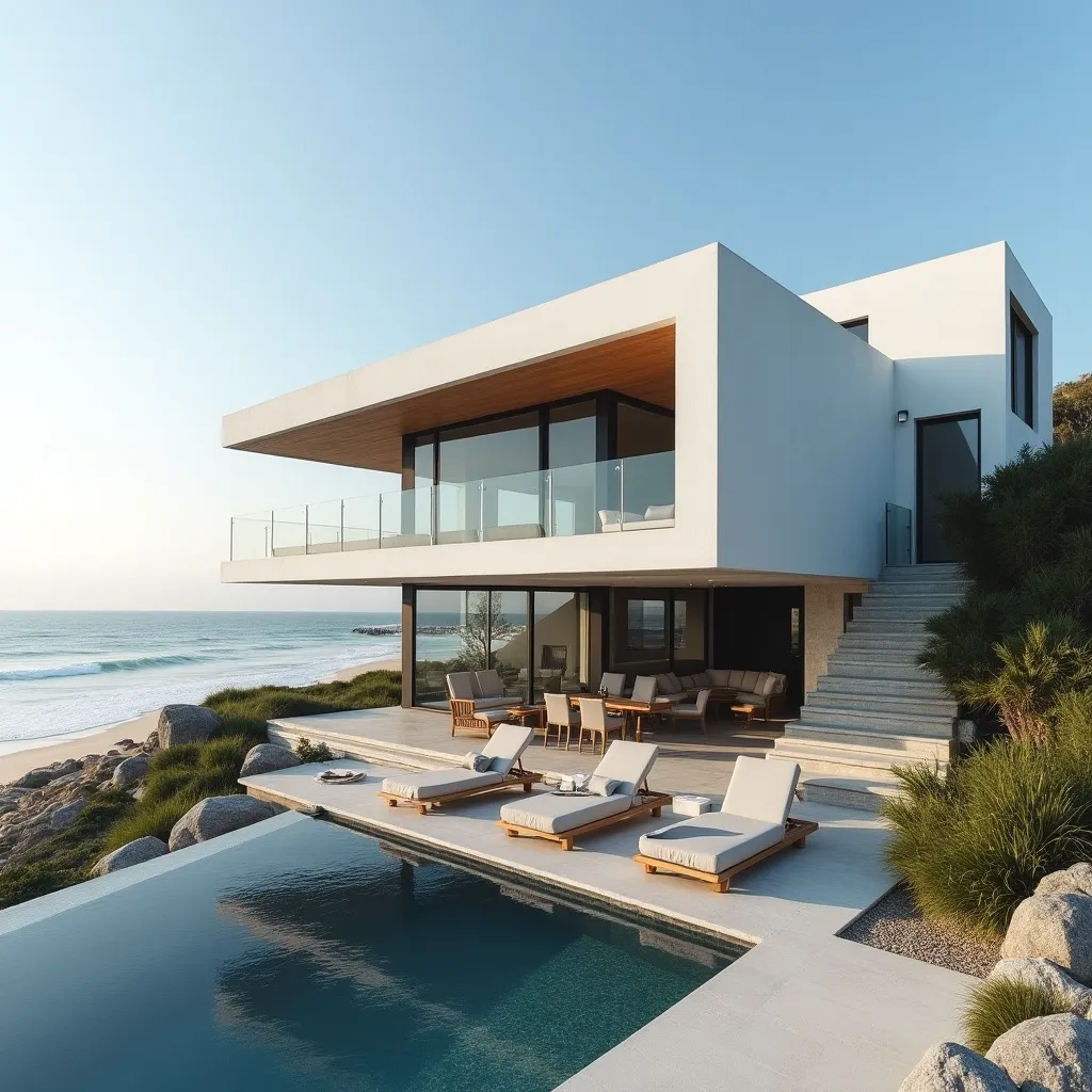 Modern Beach House Ideas - HomeDesignsAI
