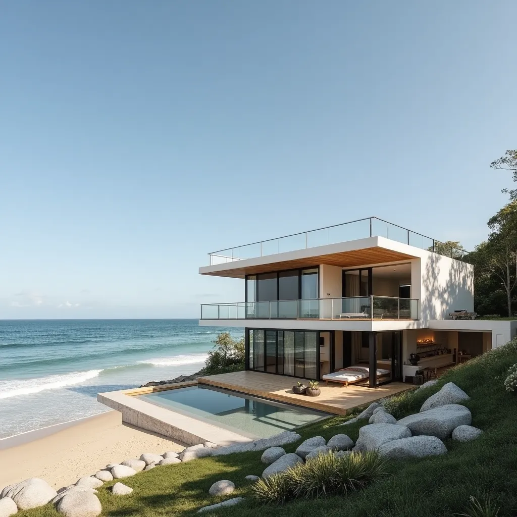 Modern Beach House Ideas - HomeDesignsAI