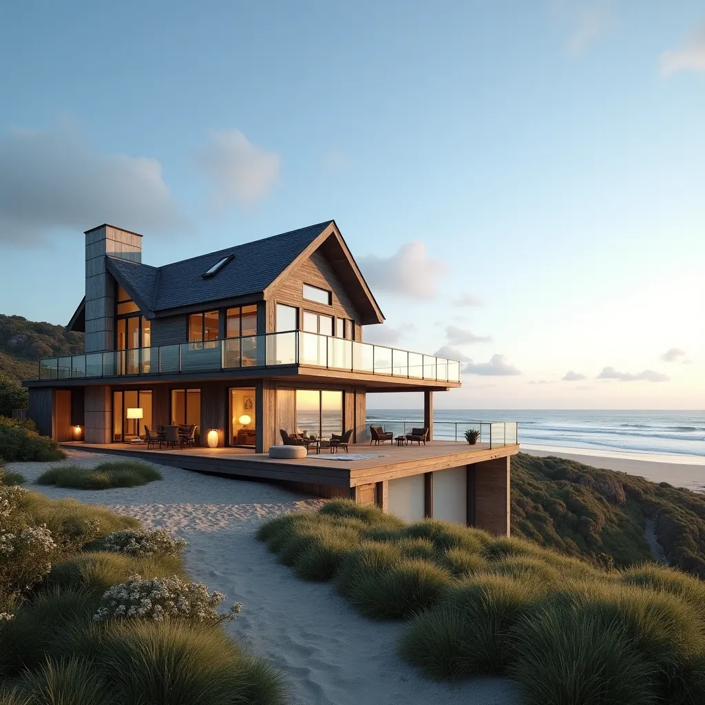 Modern Beach House Ideas - HomeDesignsAI
