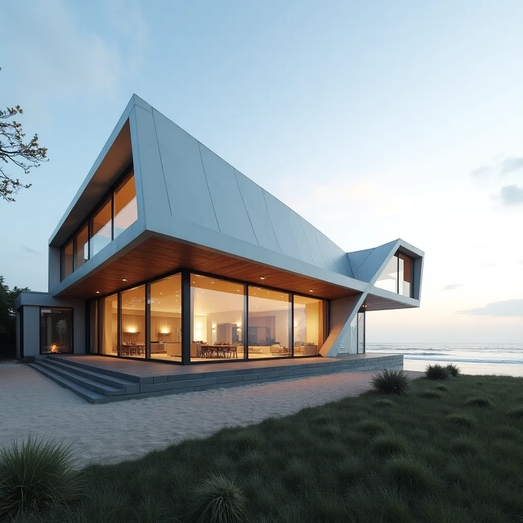 Modern Beach House Ideas - HomeDesignsAI