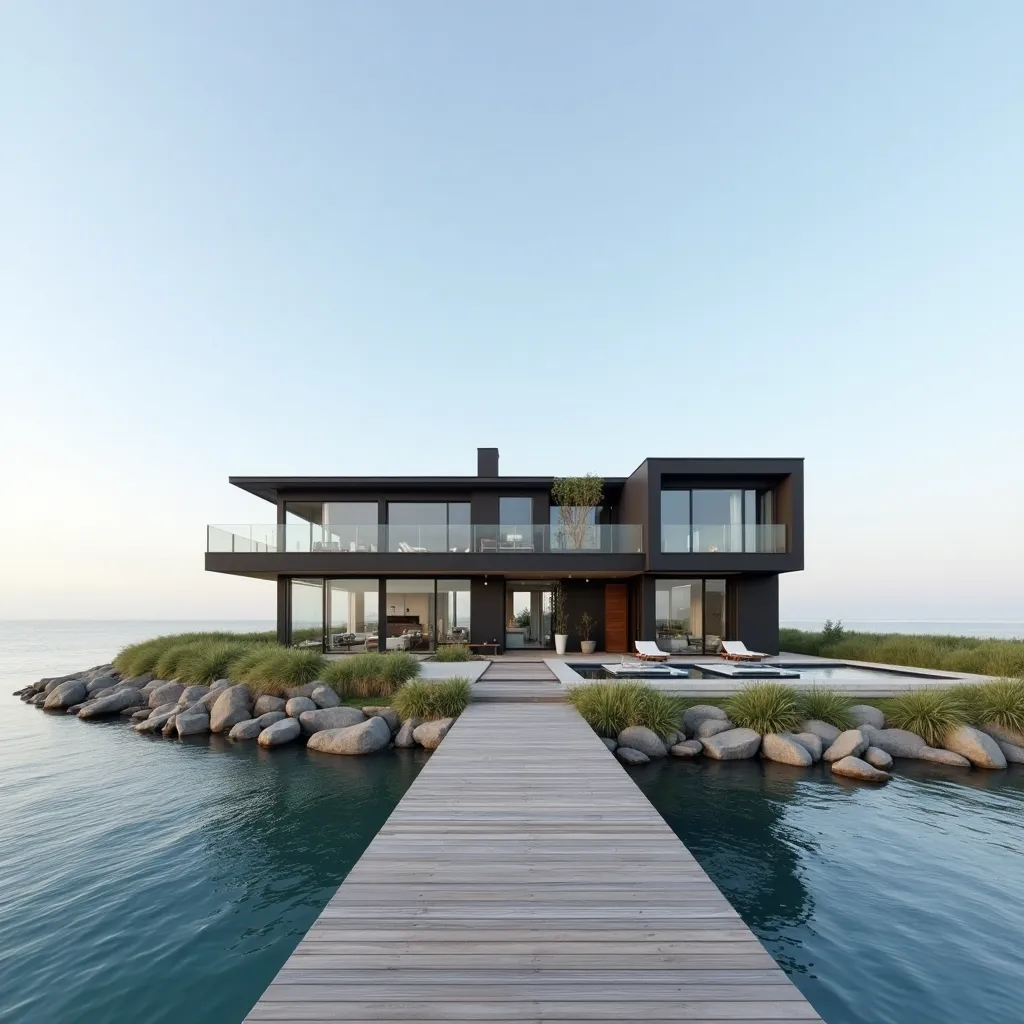 Modern Beach House Ideas - HomeDesignsAI