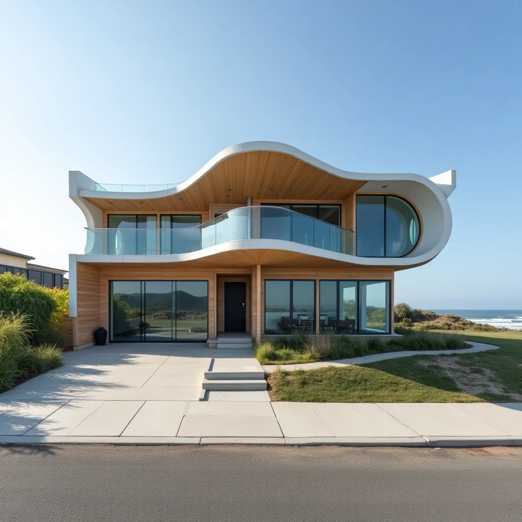 Modern Beach House Ideas - HomeDesignsAI