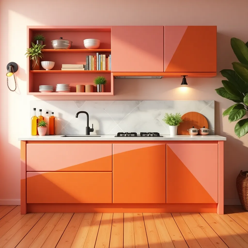 Orange Kitchen Decor Ideas - HomeDesignsAI