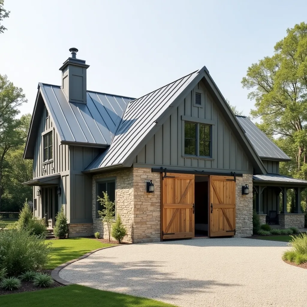 Rustic Farmhouse Exterior Ideas - HomeDesignsAI