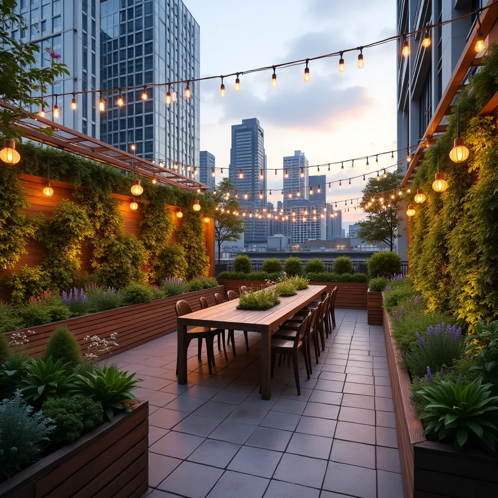 Urban Rooftop Garden Ideas - HomeDesignsAI