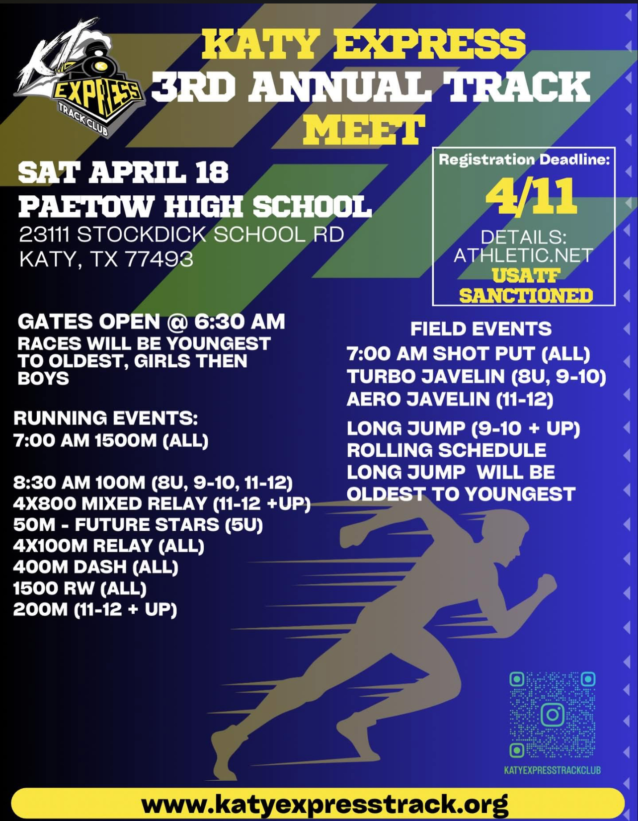 Track Meet Schedule - Track Houston Youth Track Club