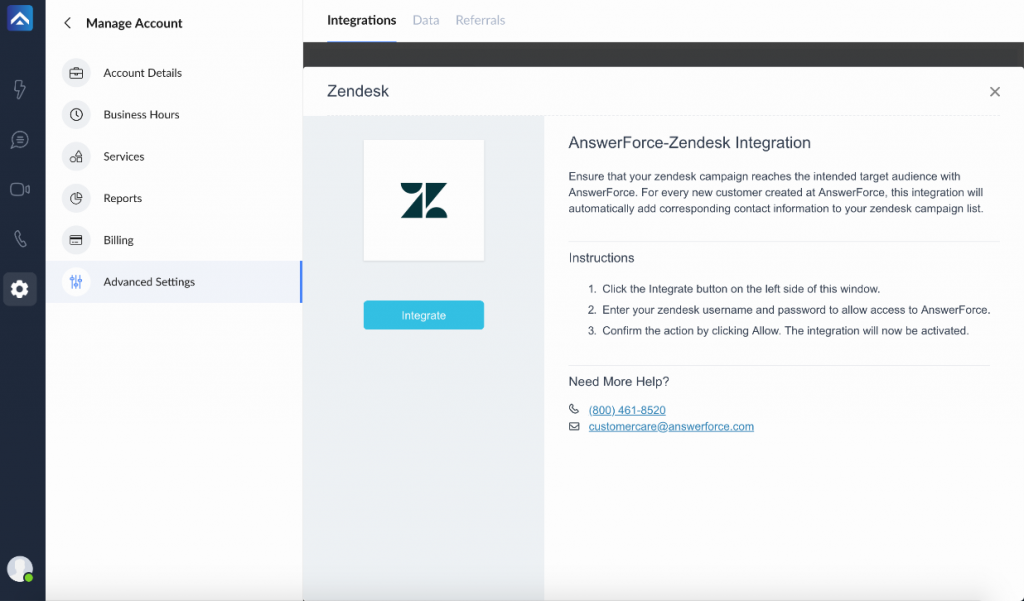 Zendesk + AnswerForce integration – Support