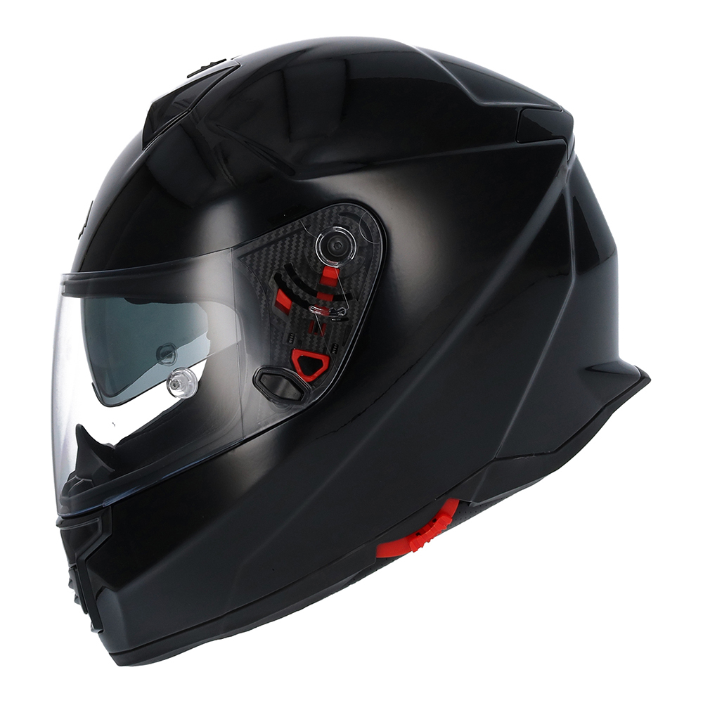 Casco De Moto Integral Sh 351 Monoc. Shiro Negro S