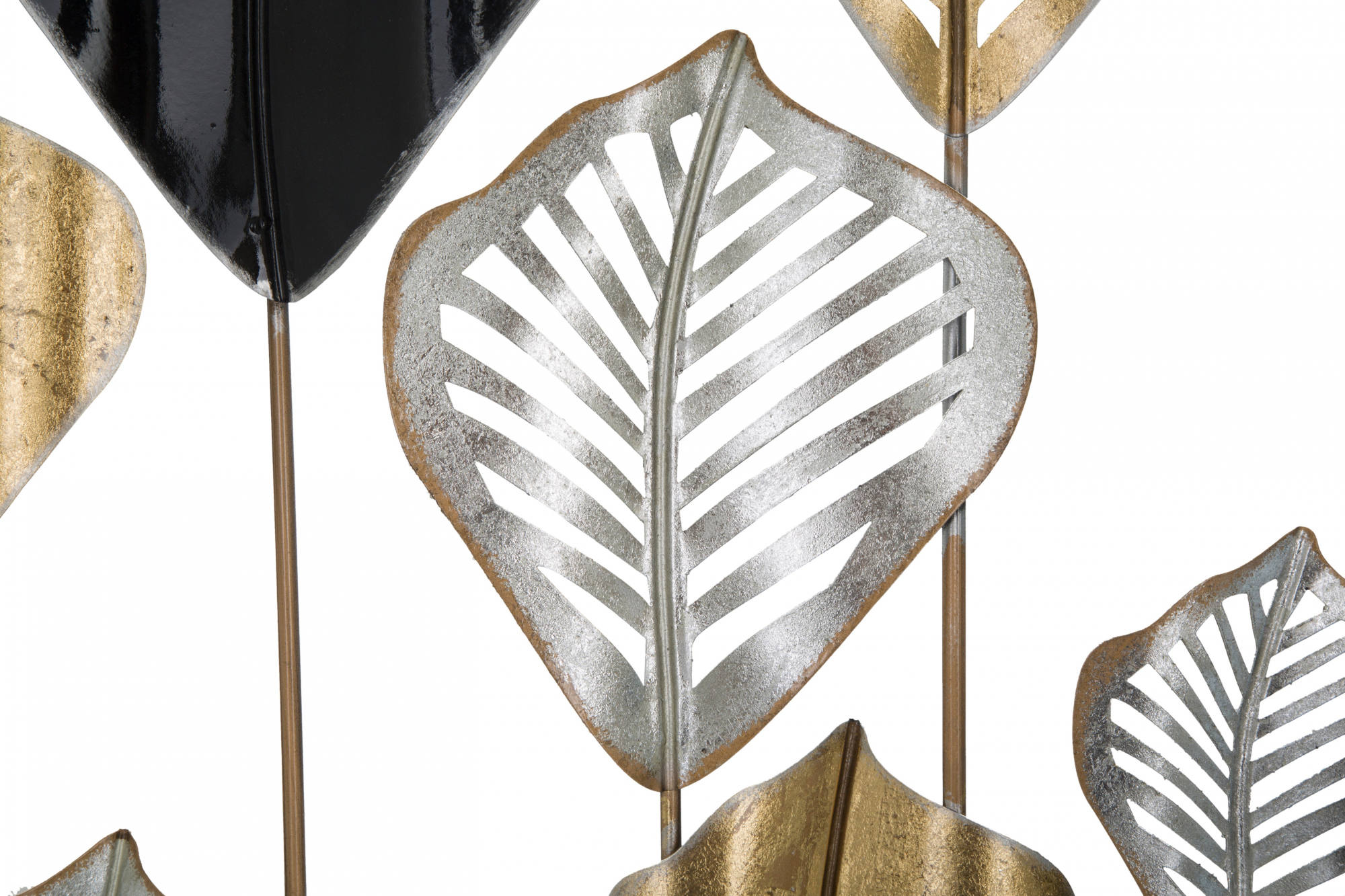 Decoración De Pared, Hierro, Color Dorado, Medidas: 120 X 2,5 X 79 Cm