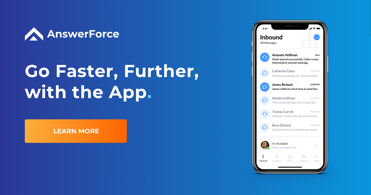 Customer exclusive: download the AnswerForce app today