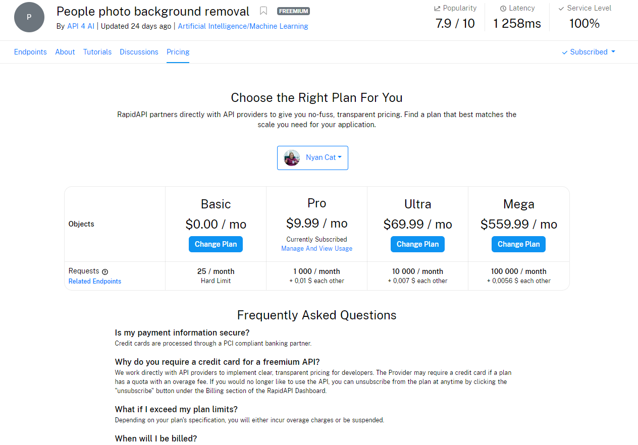 People photo background removal