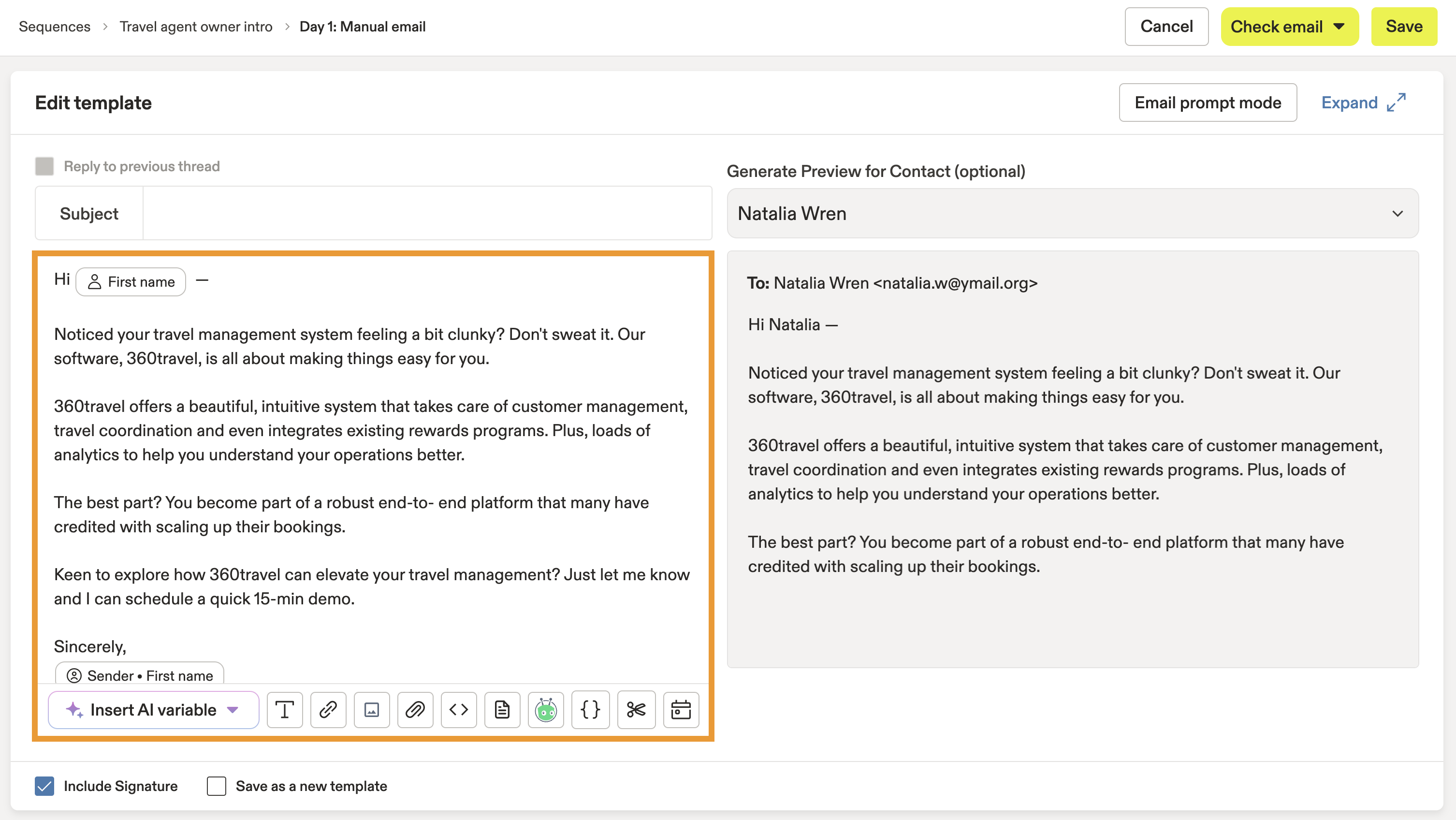 Use an A/B Test in a Sequence – Apollo