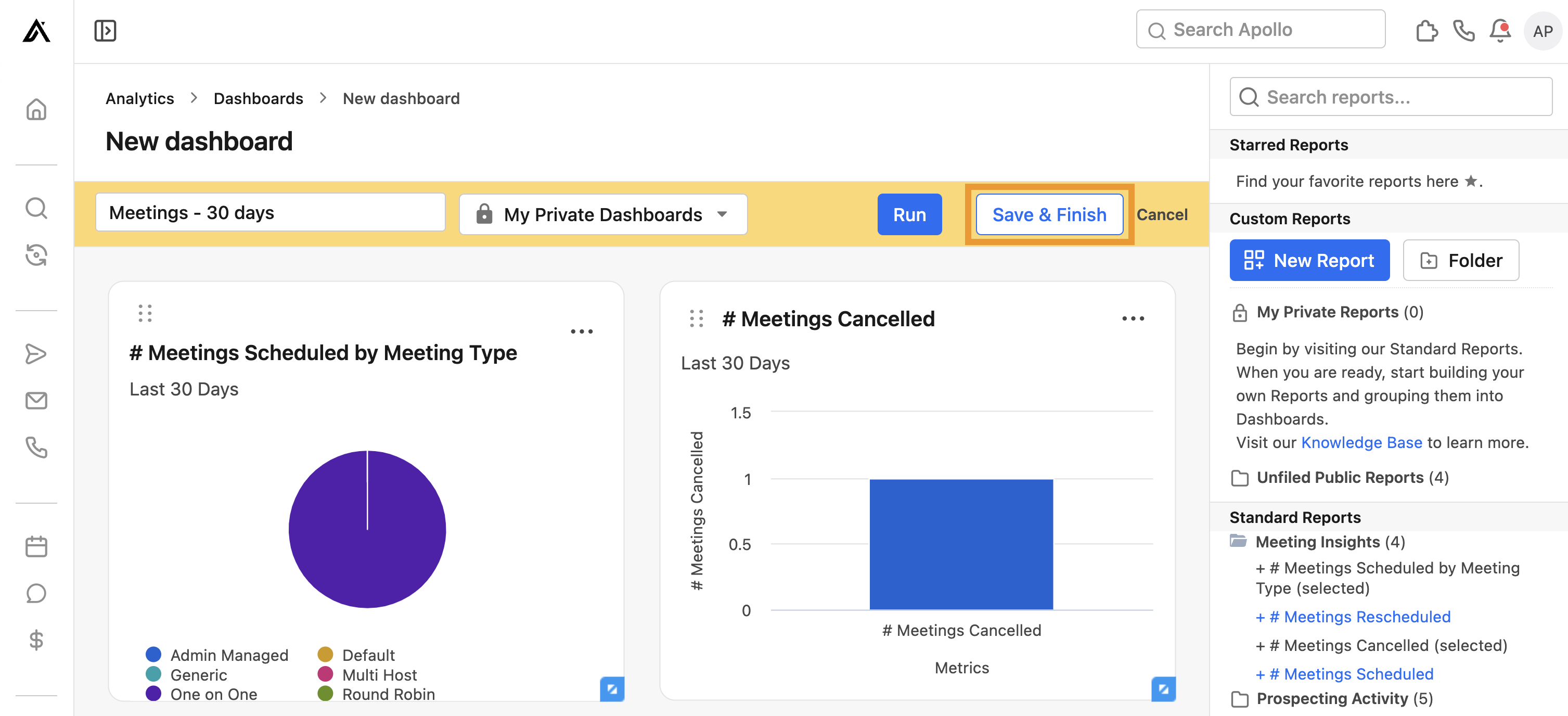 Use Analytics Dashboards – Apollo.io