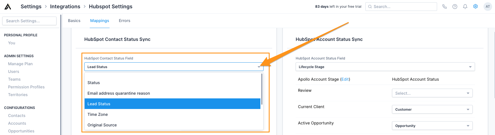 Configure HubSpot Data Mapping – Apollo.io
