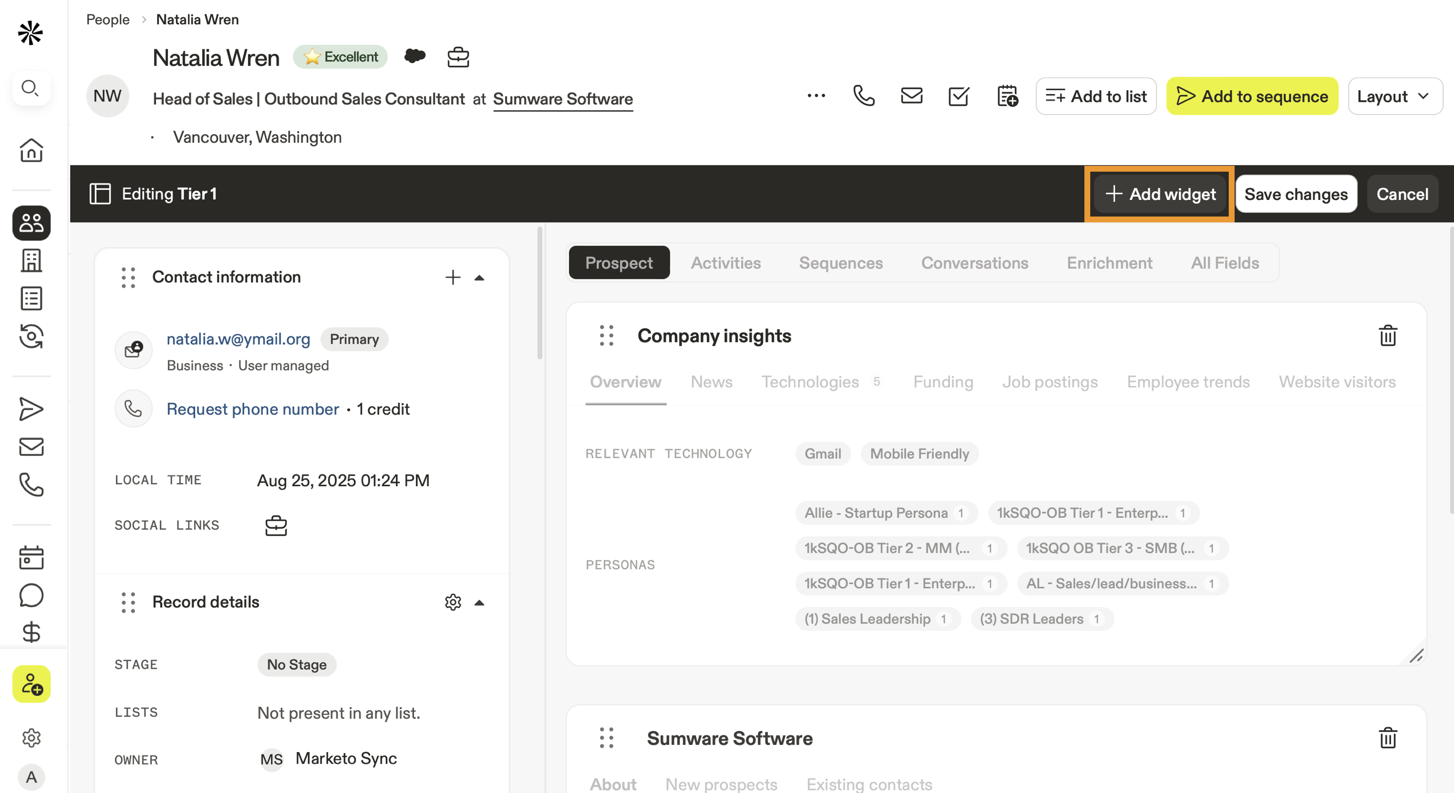 View and Edit Contacts – Apollo