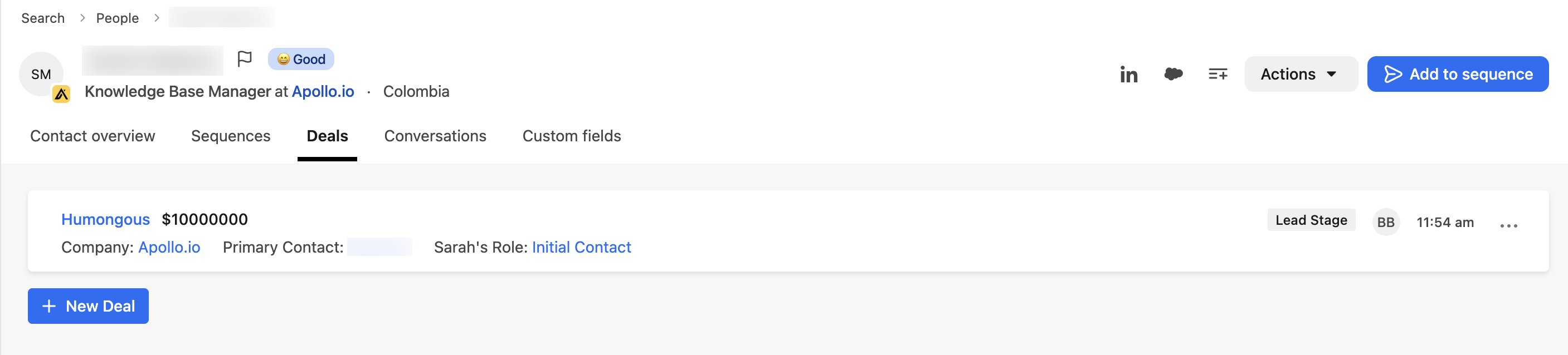 View and Edit Contacts – Apollo.io