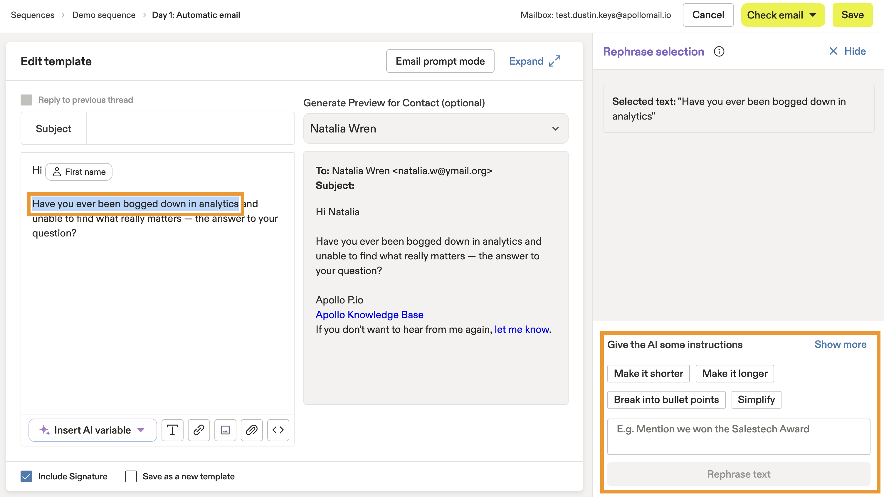 Create a Sequence – Apollo