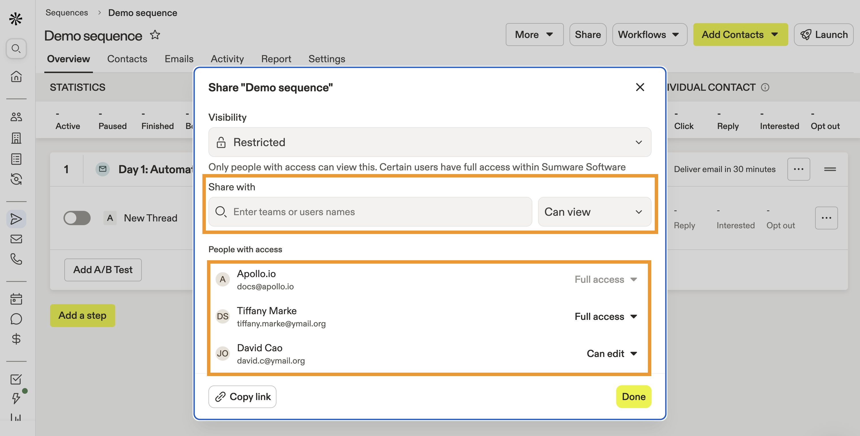 Create a Sequence – Apollo
