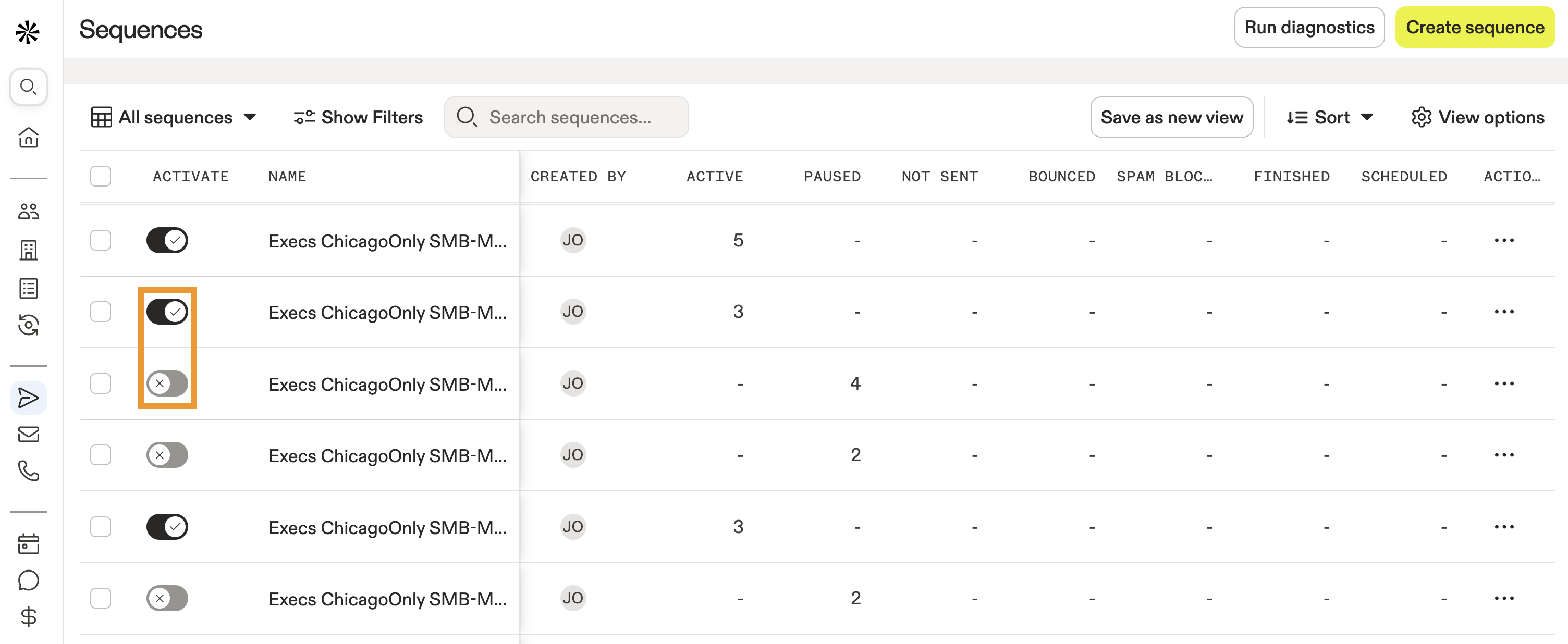 Create a Sequence – Apollo