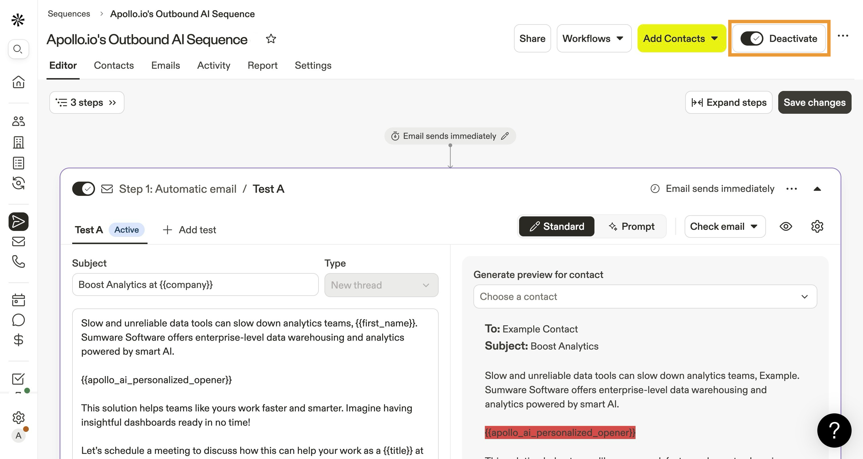 Create a Sequence – Apollo