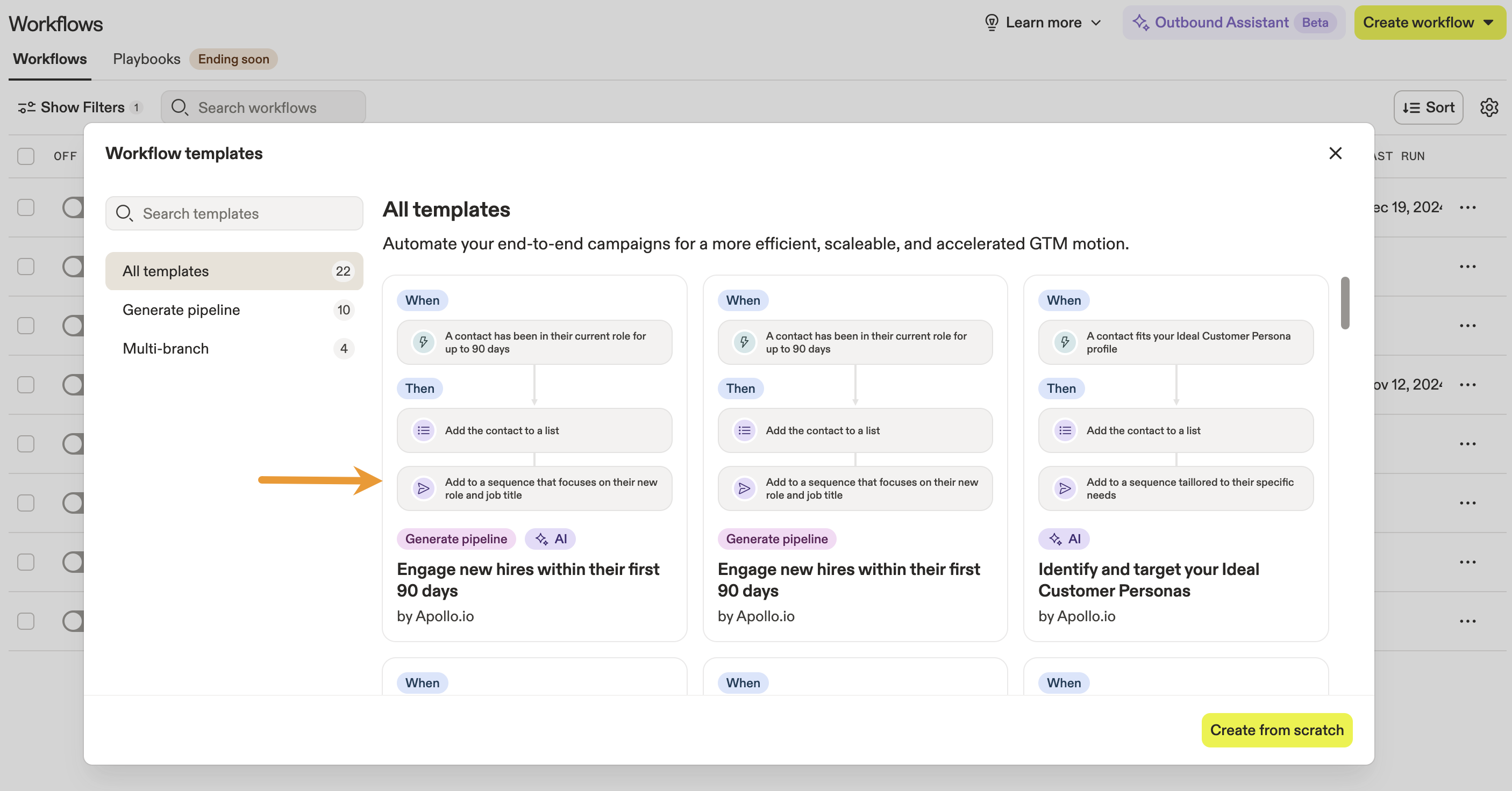 Create a Workflow – Apollo.io