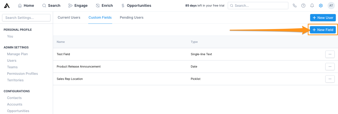 Create Custom User Fields – Apollo.io