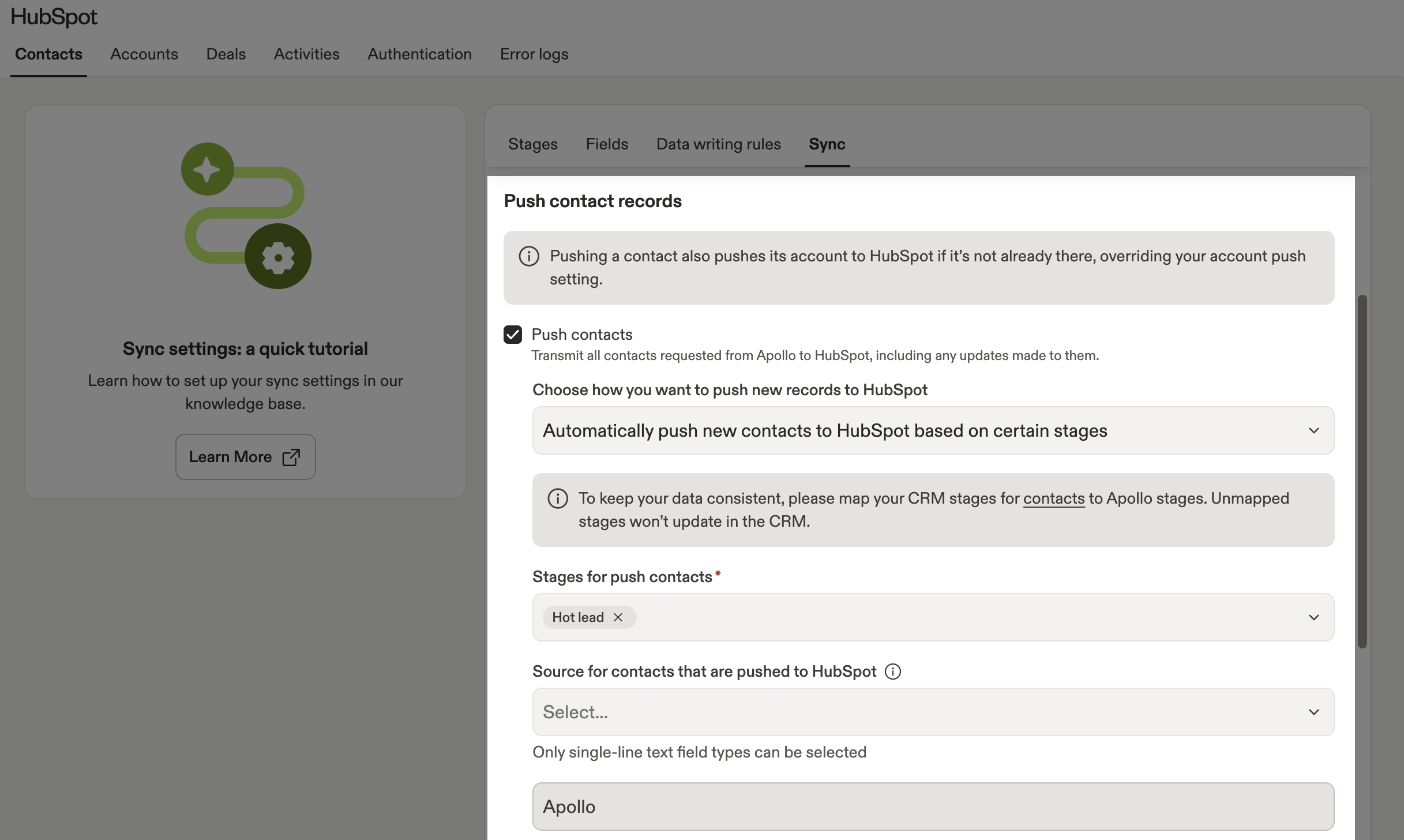 Important Information about the HubSpot Integration – Apollo.io