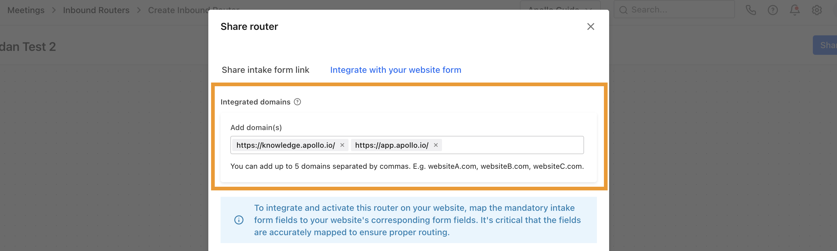 Integrate Your Web Forms with Meetings – Apollo.io
