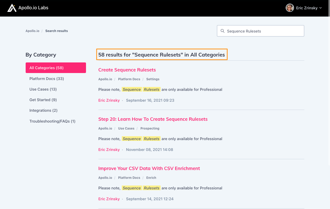 Get To Know the Apollo Knowledge Base – Apollo.io