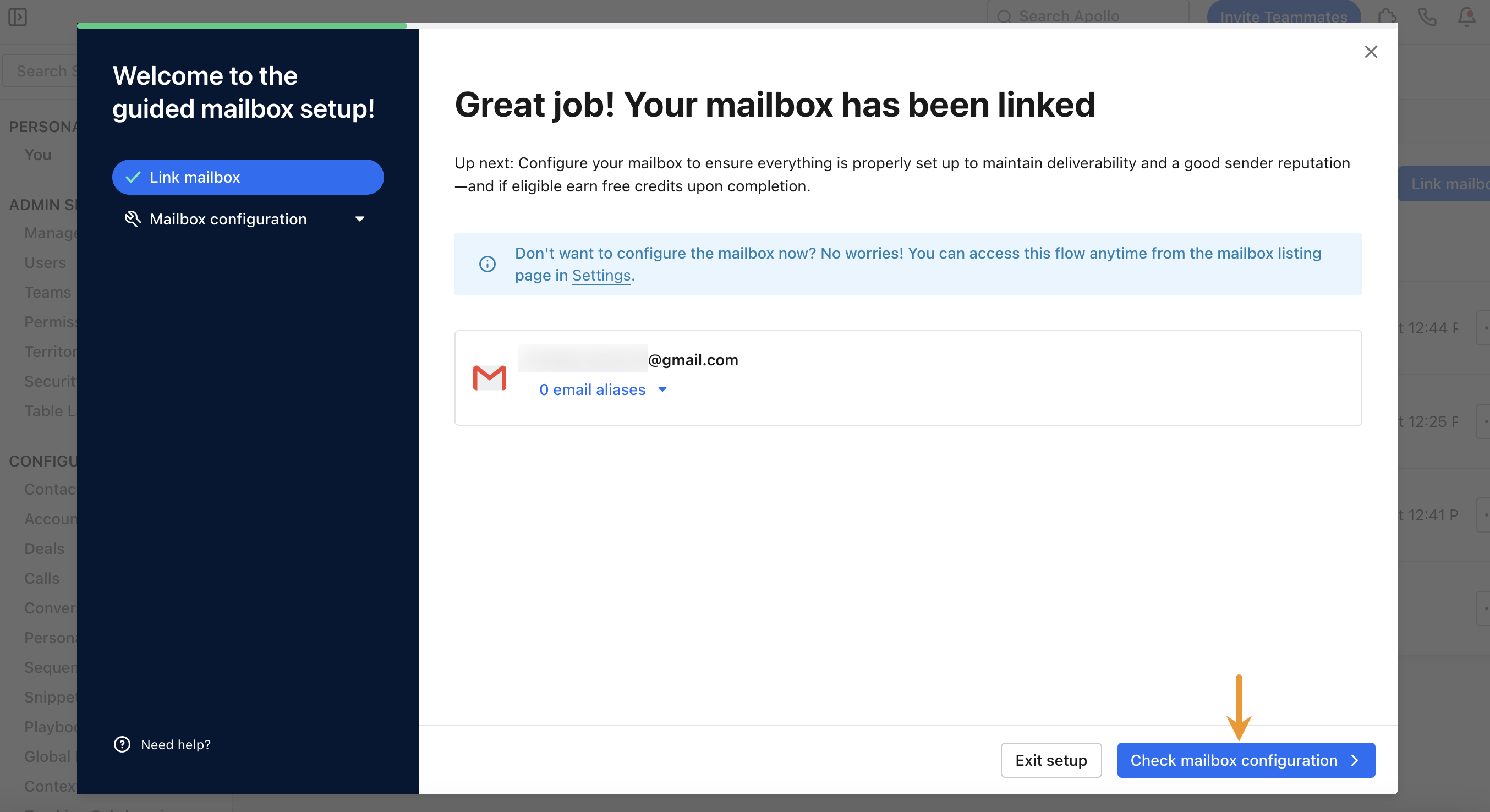 Link Your Mailbox to Apollo – Apollo.io