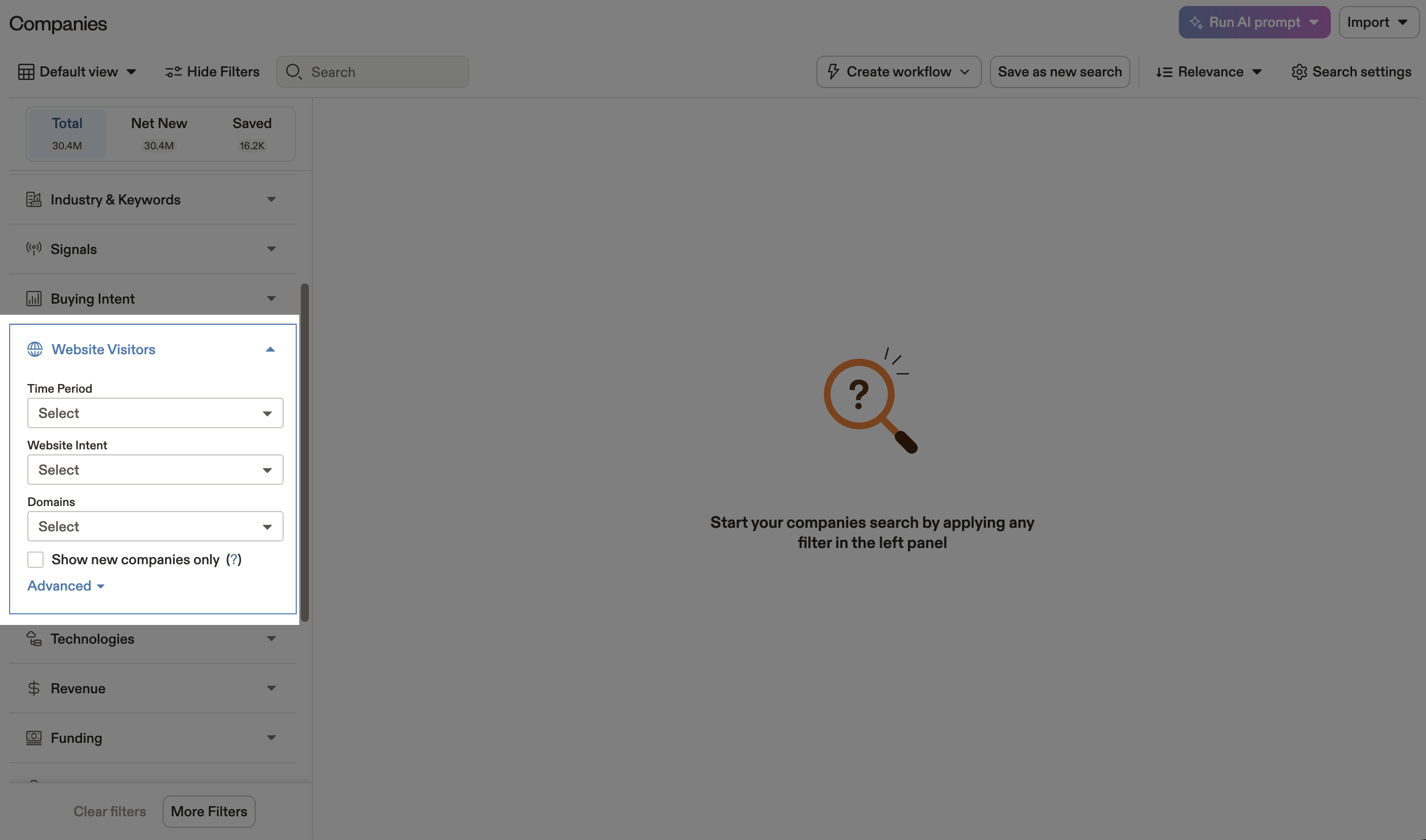 Use Website Visitors Data – Apollo.io