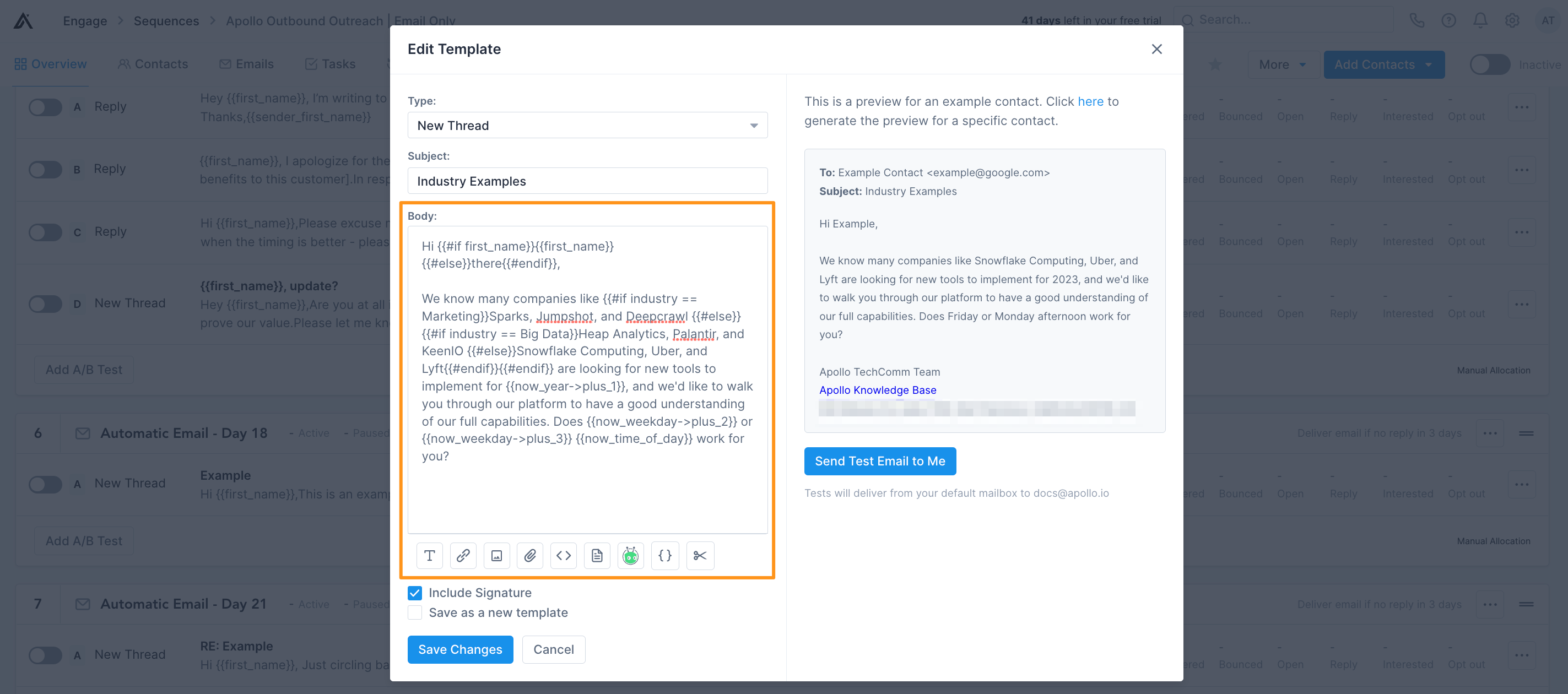 Use Advanced Dynamic Variables – Apollo.io