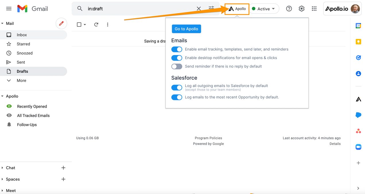 Use the Apollo Chrome Extension in Gmail – Apollo.io