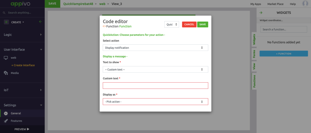 User Interface - Appivo Documentation