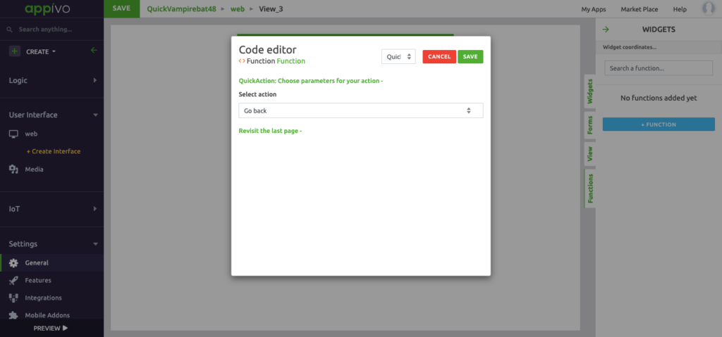 User Interface - Appivo Documentation